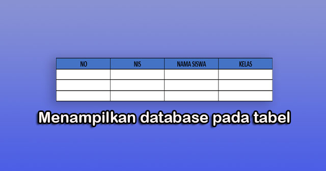 Cara menampilkan data dari tabel database menggunakan PHP - wahidun1