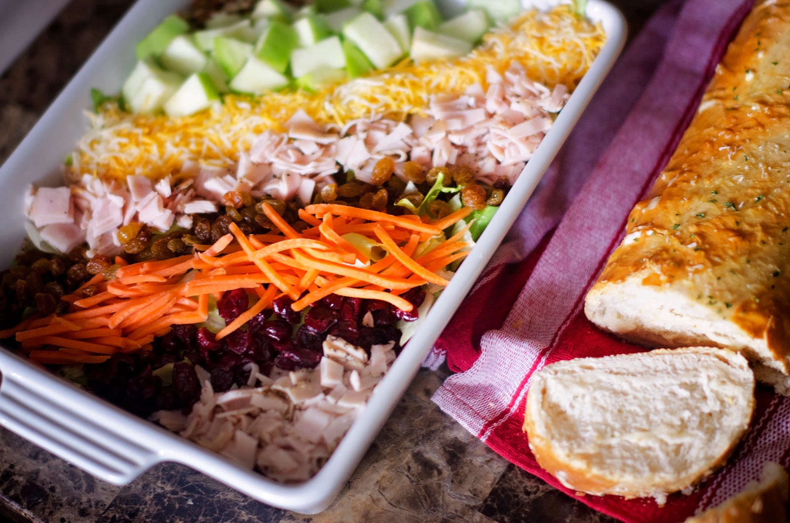 Chicken, Spinach & Bacon Pasta with Rainbow Salad - divian l conner