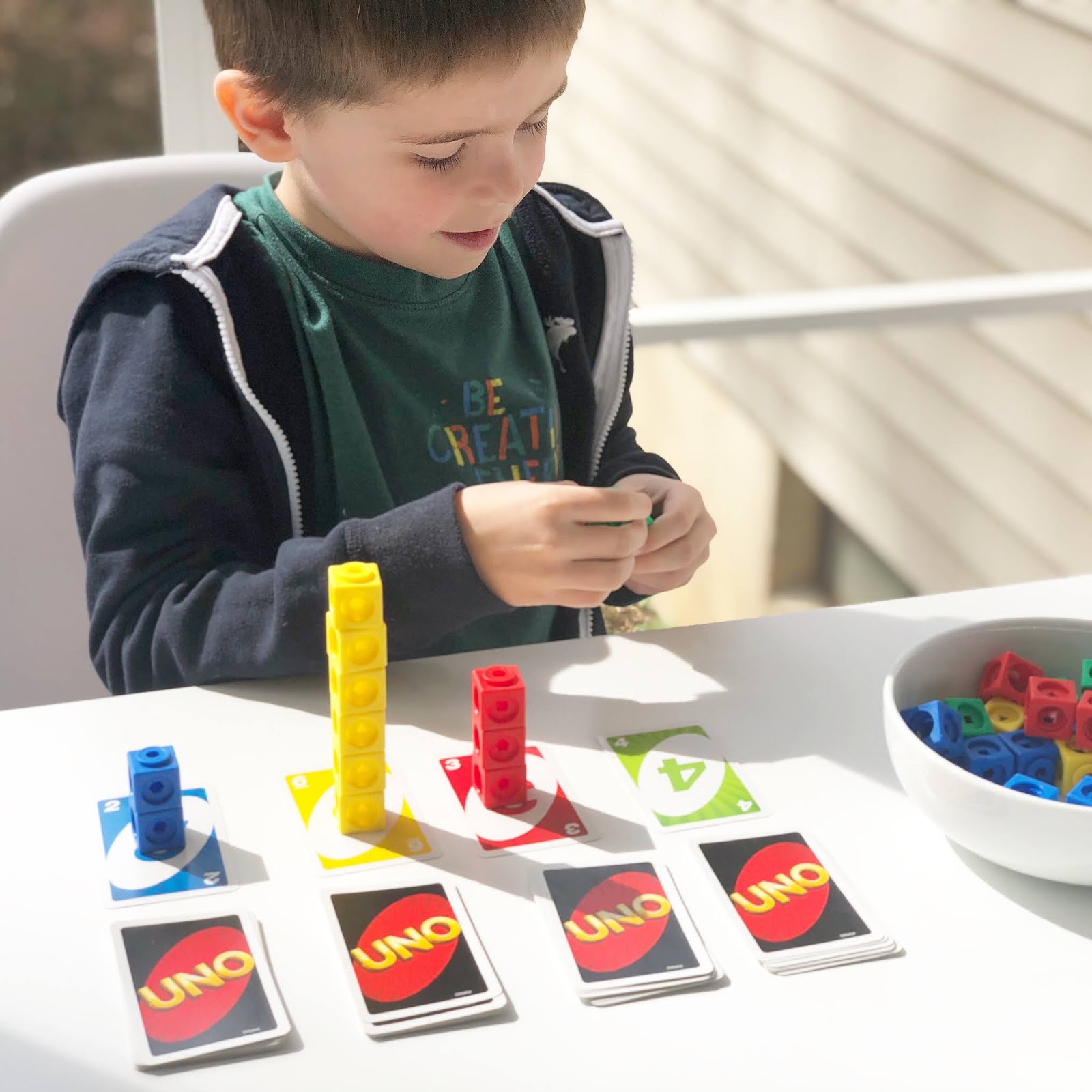 Find the Little Mind: Simple Math Starters with UNO Cards