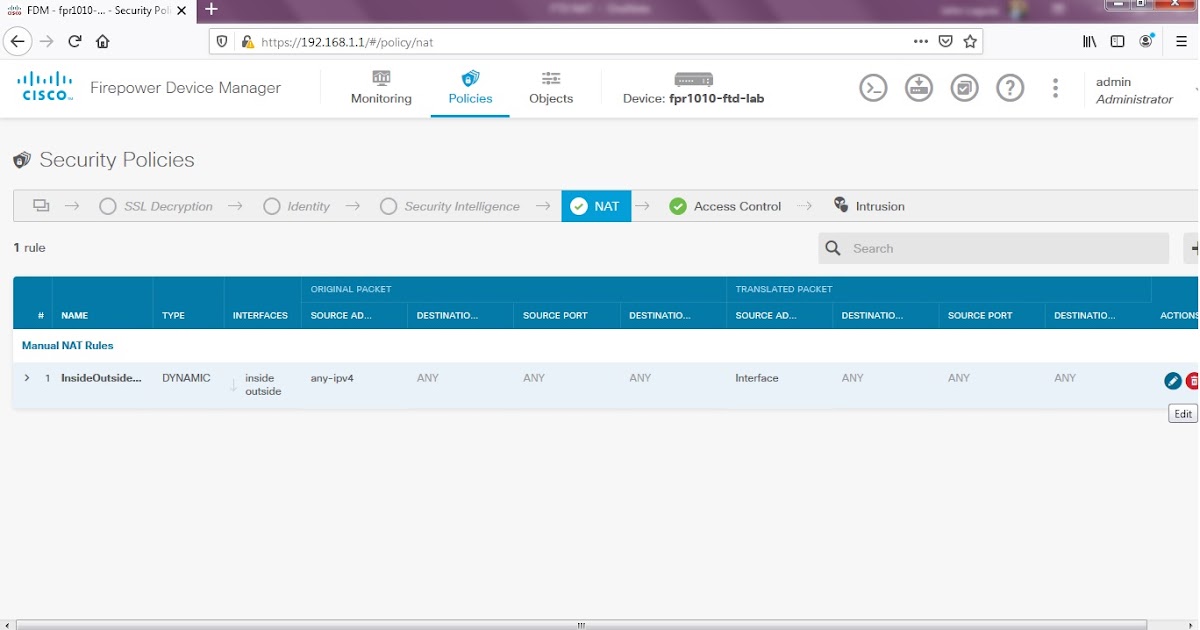 My Cybersecurity Journal: Cisco Firepower 1010 NAT and Smart License