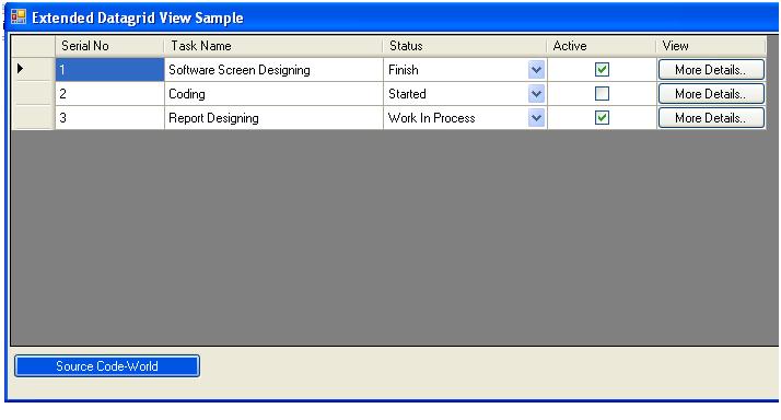 Extended Datagrid View Sample | Source Code World