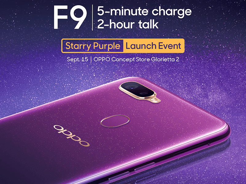 OPPO PH confirms that F9 Starry Purple is coming on September 15!