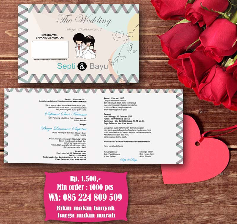 Undangan Pernikahan Sparasi sweet dan Simple - Alfi Percetakan dan ...
