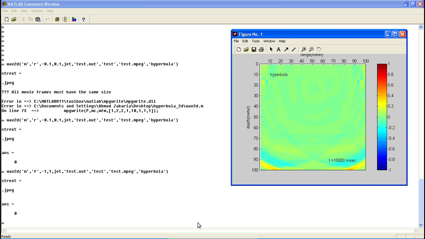 CIVIL ENGINEERING SOFTWARES: Generate movie using Matlab ver 5.3.1