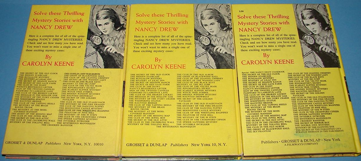 Series Books for Girls: A Trio of Nancy Drew Books Signed by Harriet Adams