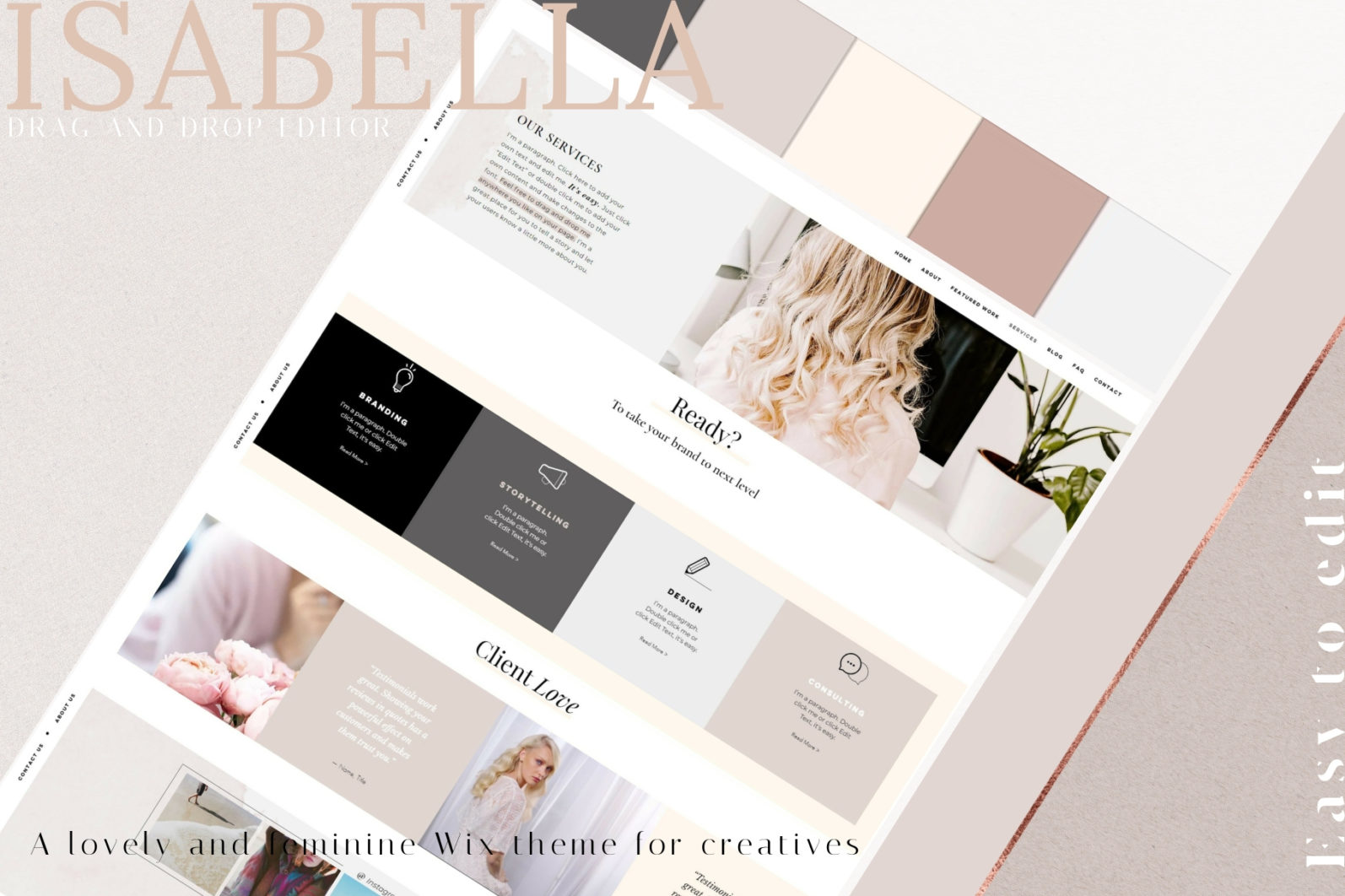 WIX Website Template Isabella WIX Website Template Isabella
