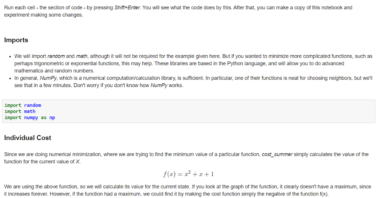 StOp 1.2: Simulated Annealing in Python, Part 1: Function Minimization