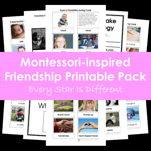 Every Star Is Different: Montessori-inspired Friendship Printable Pack
