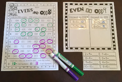 Teaching With Terhune: Even and Odd Numbers Math Unit
