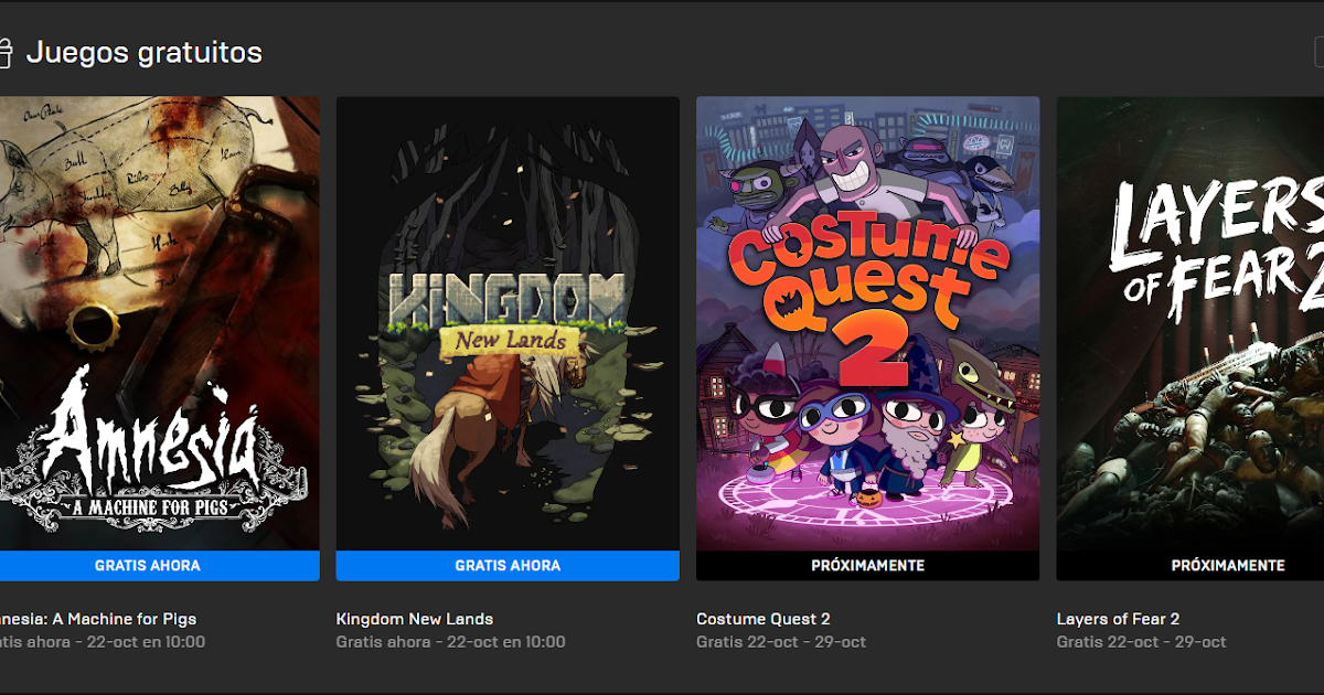 Estos son los juegos gratis de la semana en la Epic Games Store Estos son los juegos gratis de la semana en la Epic Games Store