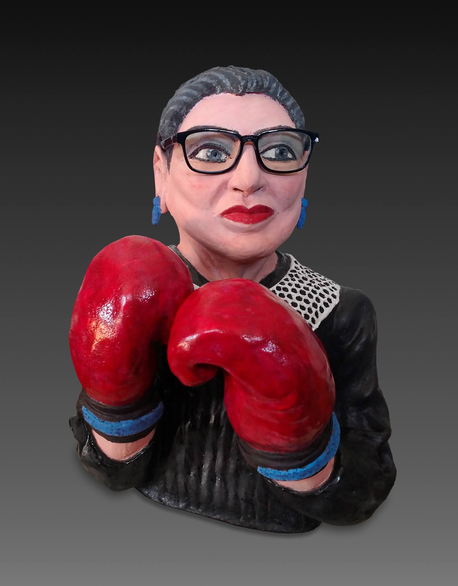 Art By Sandy Kaplan: "RBG WITH BOXING GLOVES" - 2020