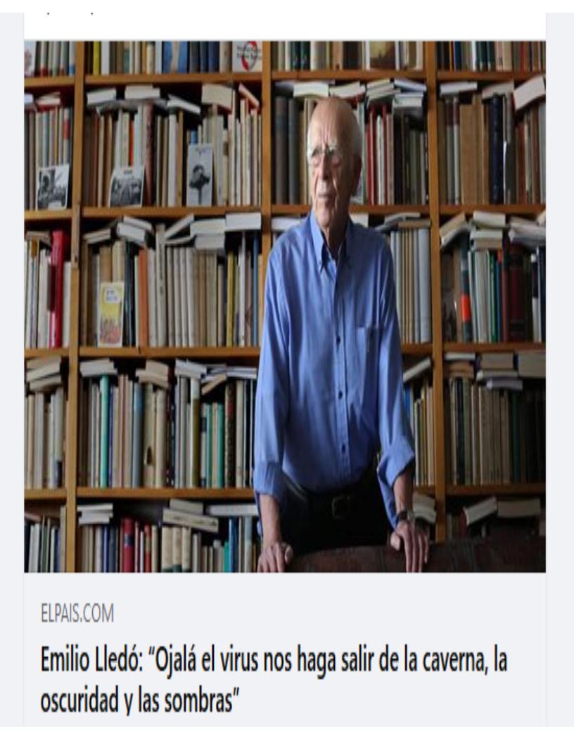 El taller de Filosofía: Emilio Lledó, el filósofo