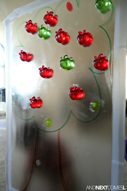 Sticky Apple Tree Color Matching Activity | And Next Comes L ...