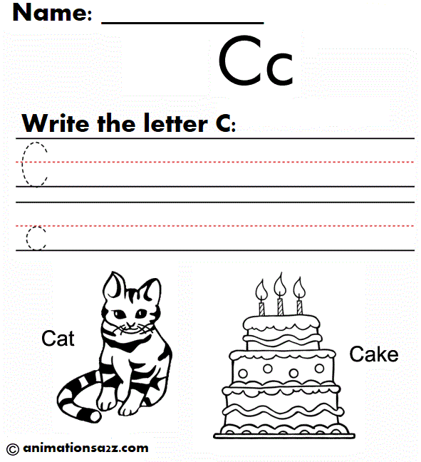 Coloring and practicing pages- Tracing English letters