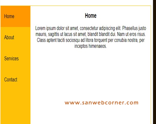 Simple Vertical Tab using JavaScript and css Simple Vertical Tab using JavaScript and css