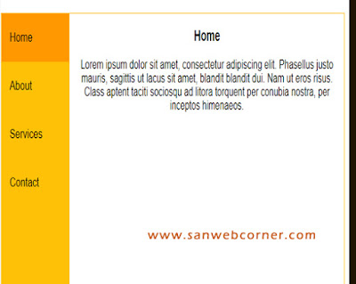 Simple Vertical Tab using JavaScript and css