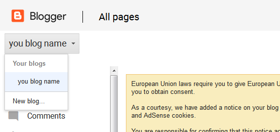 How to add a page to a blogger