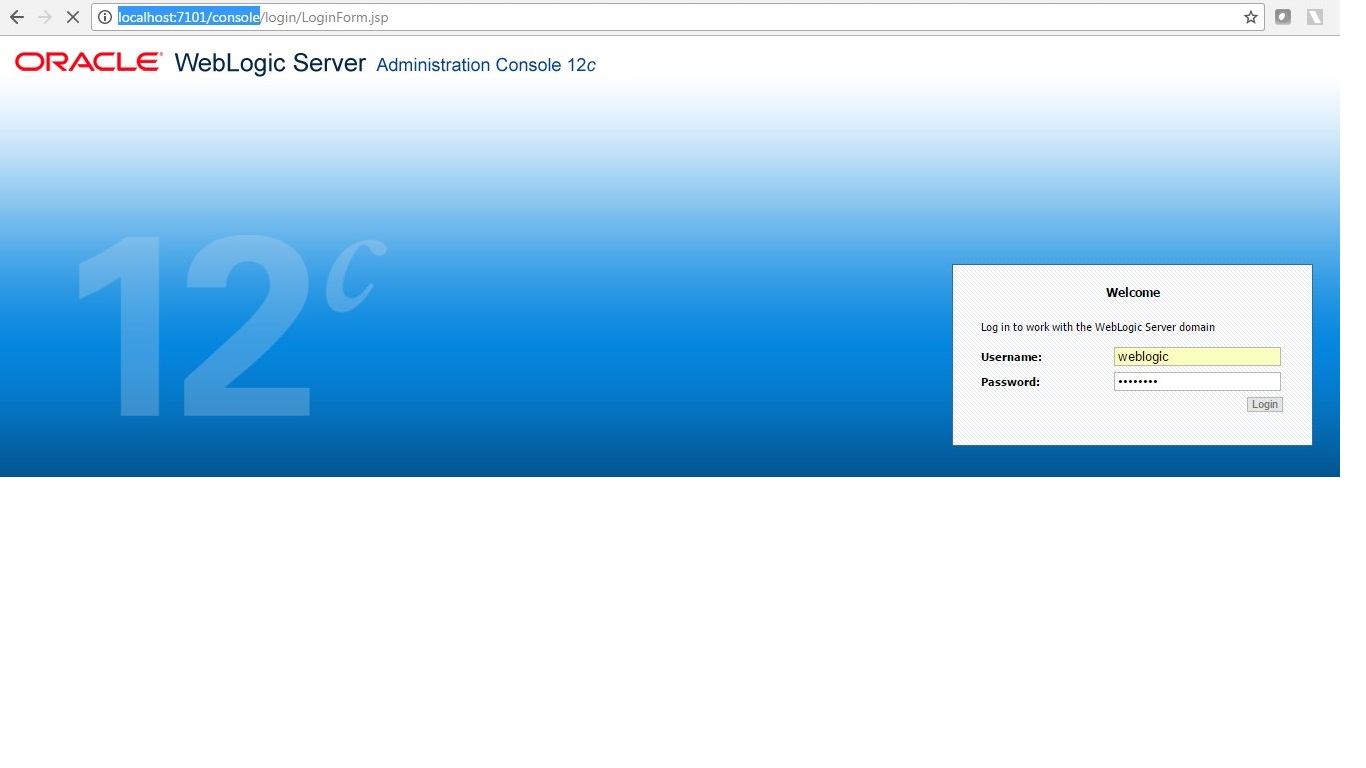Soalicious Soa 12c Create Integrated Weblogic Server Default Domain