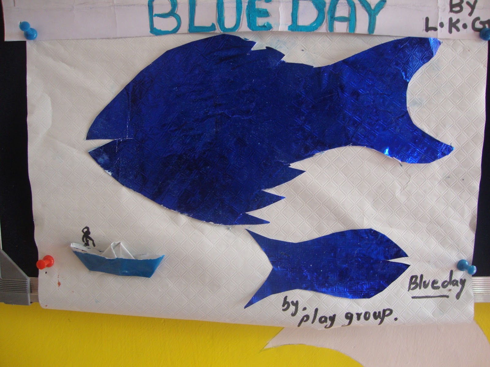 Hello Kids - Shiksha: Blue day activity pics