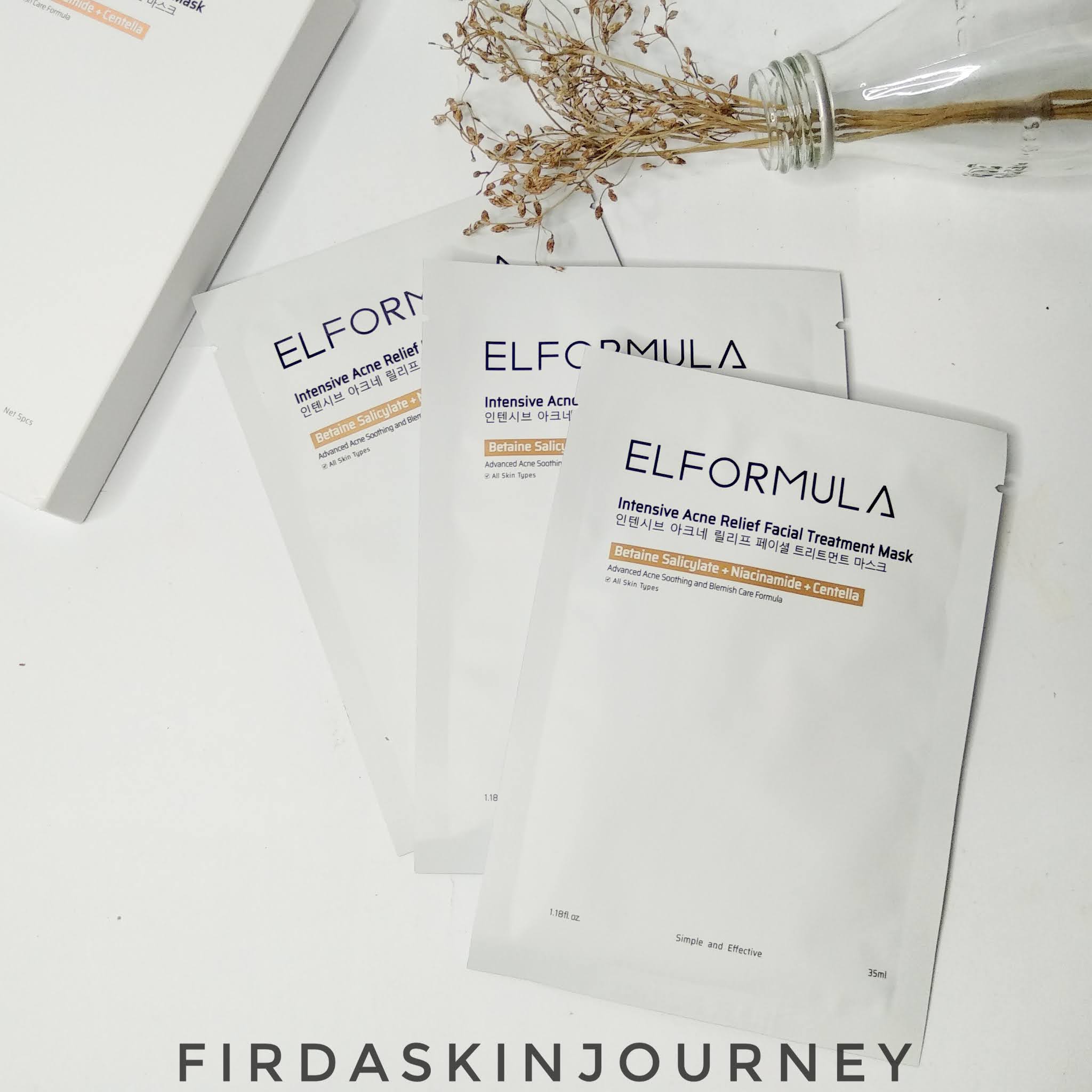 Review: Elformula Intensive Acne Relief Facial Treatment Mask, Sheet ...