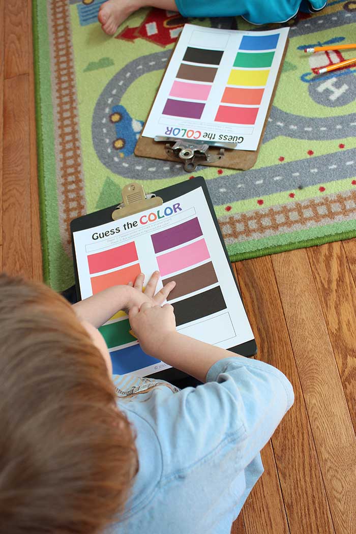 Guess the Color Game for Kids | Free Printable | Sunny Day Family