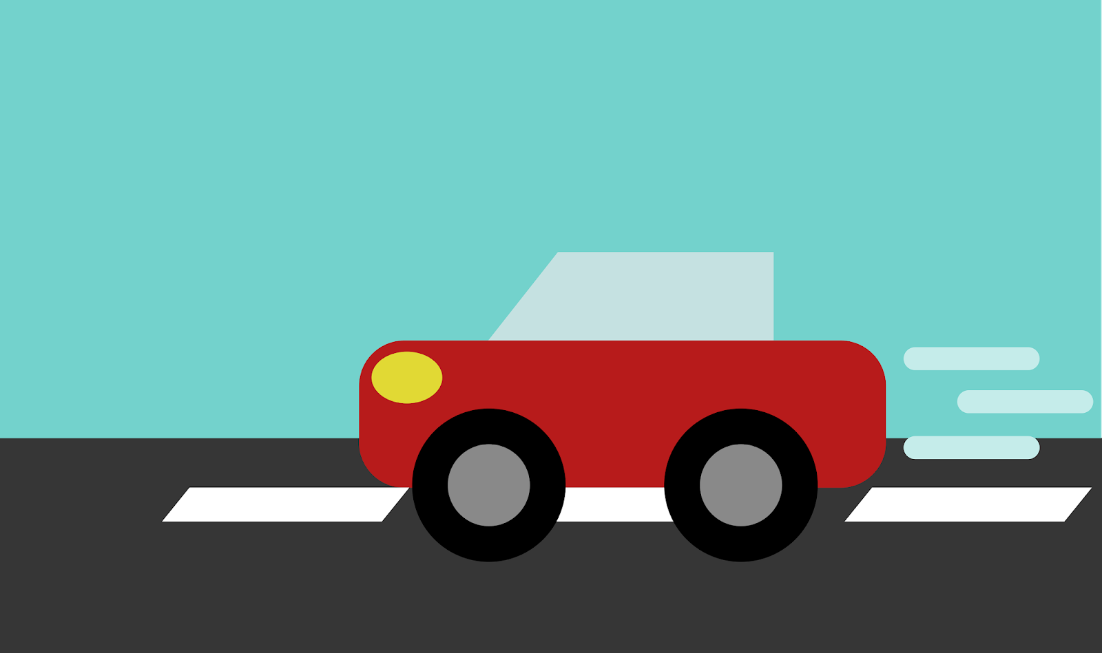 Gambar Kartun Mobil Melaju - Belajar Menggambar