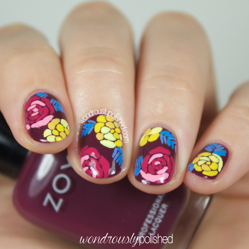 Wondrously Polished: 31 Day Challenge, Day 11 - Floral: Abstract Flower ...