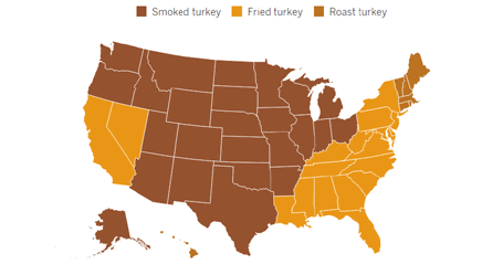 Maps Mania: The Geography of the Thanksgiving Meal