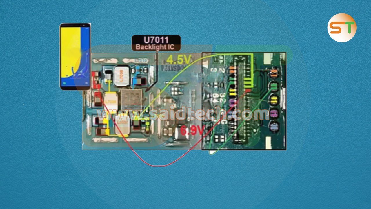 عطل الاضاءة Samsung J6 J600F | Samsung J6 J600F Display Light Problem