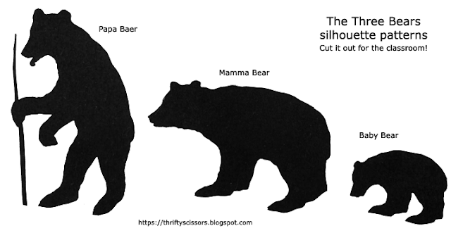 The Three Bears Silhouettes | Thrifty Scissors
