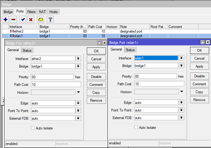 Konfigurasi Wireless AP Bridge