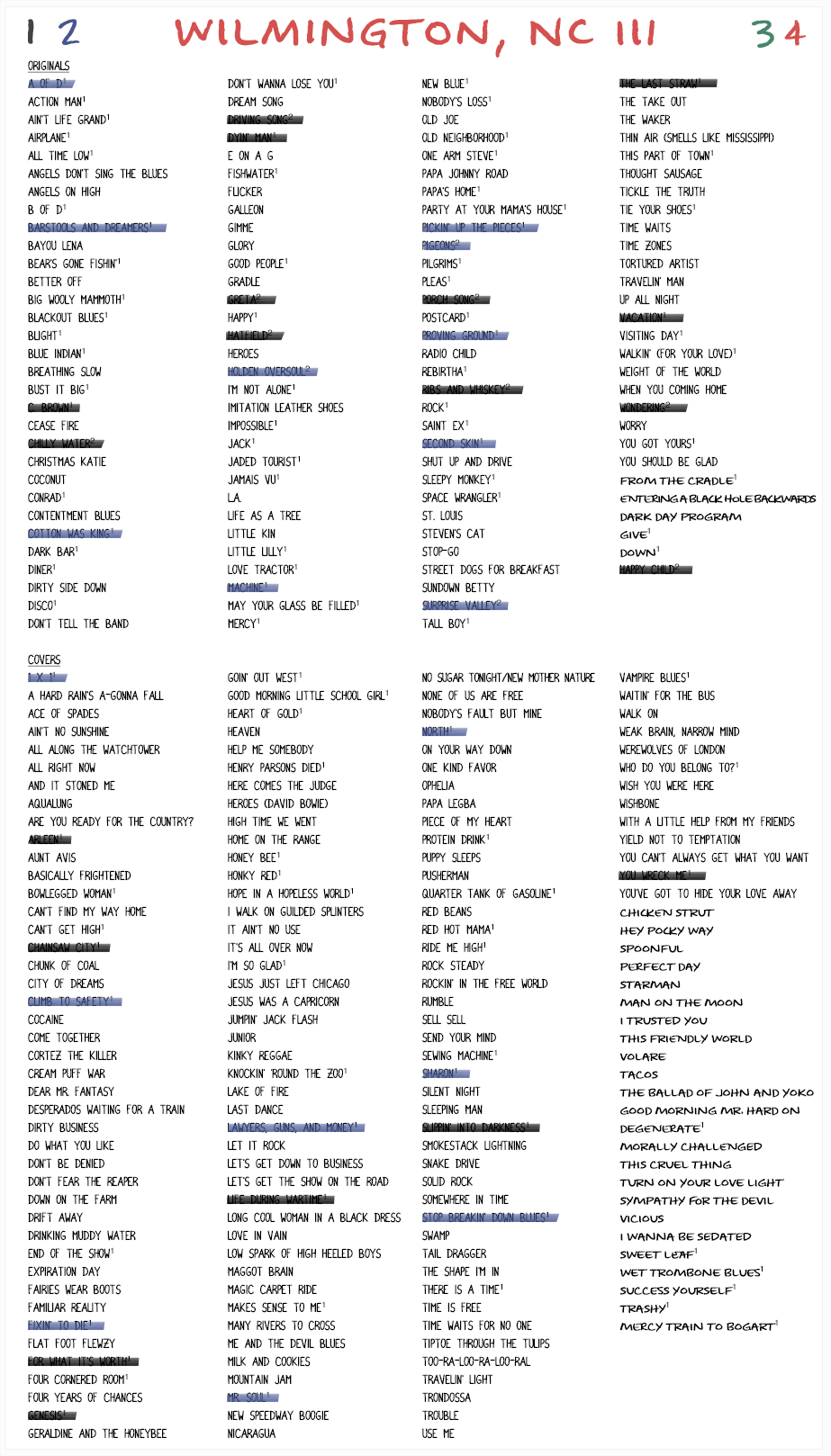 Widespread Panic 2021 Tour Setlists & Song List