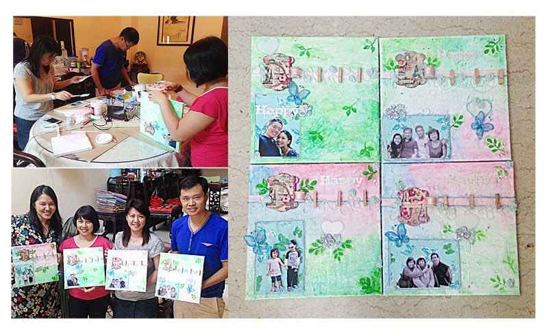 Do More With Less: Working with pretty pastel colours...canvas memo board