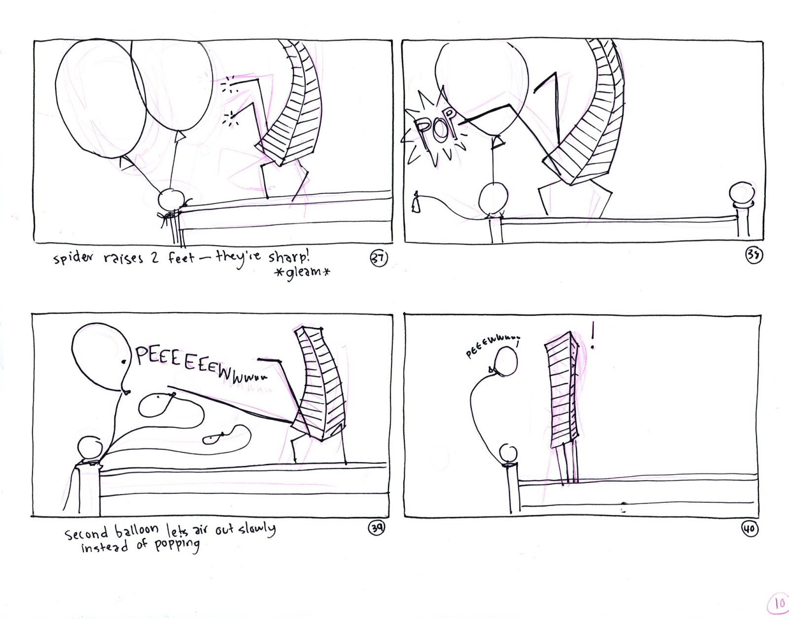 Advanced Animation: Storyboards: Ideas for Lamps Trying to Clap
