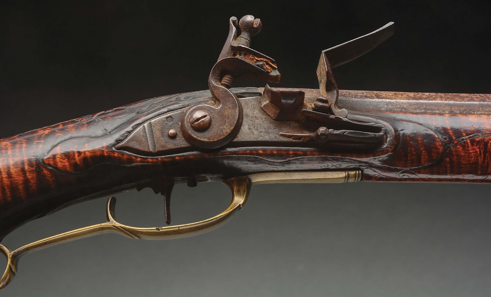 Contemporary Makers: "Lion and Lamb" Moravian Flintlock Rifle ...