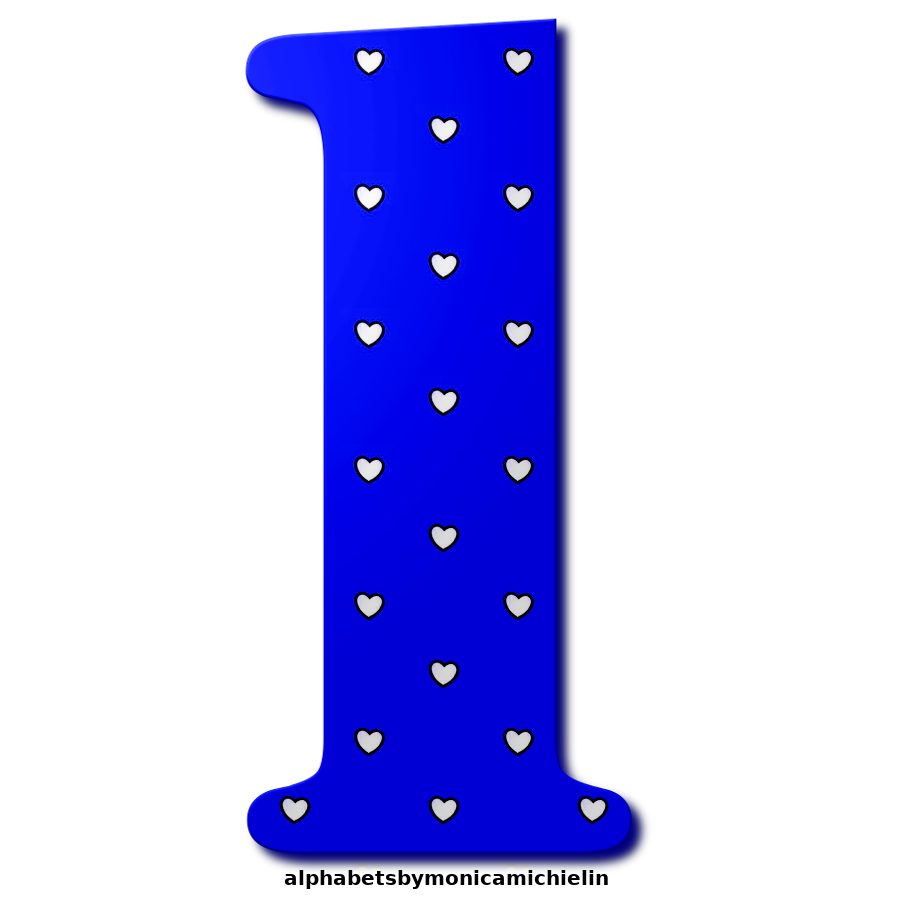 M. Michielin Alphabets: BLUE HEARTS POLKA DOTS ALPHABET, NUMBERS AND ...
