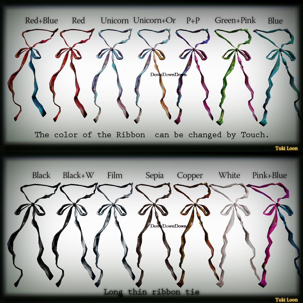 DownDownDown: Long thin ribbon tie(Trans)(Permission for TGGS)