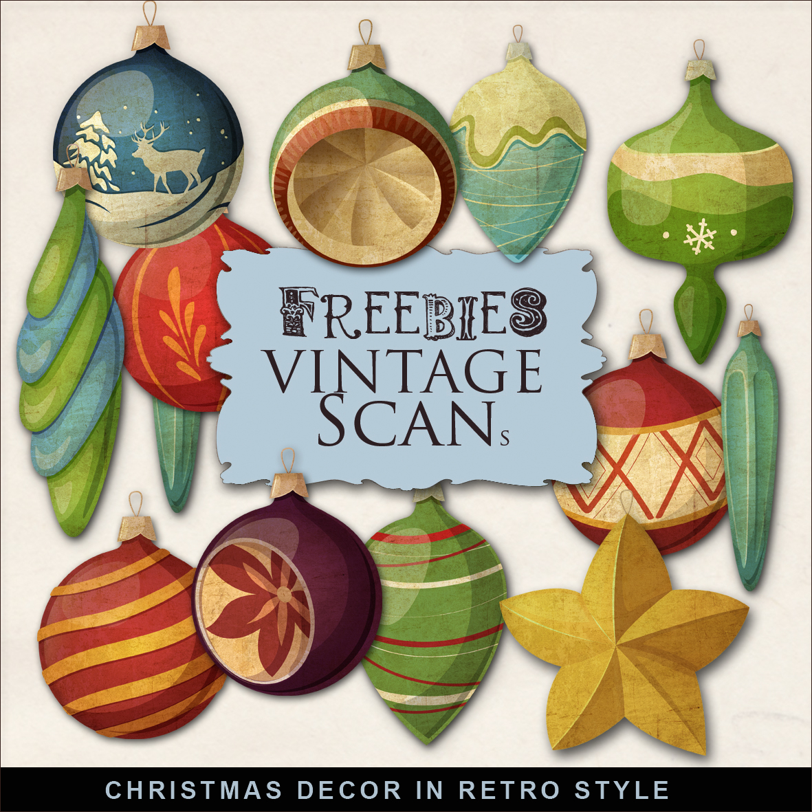 Freebies Christmas Decor in Retro Style:Far Far Hill - Free database of ...
