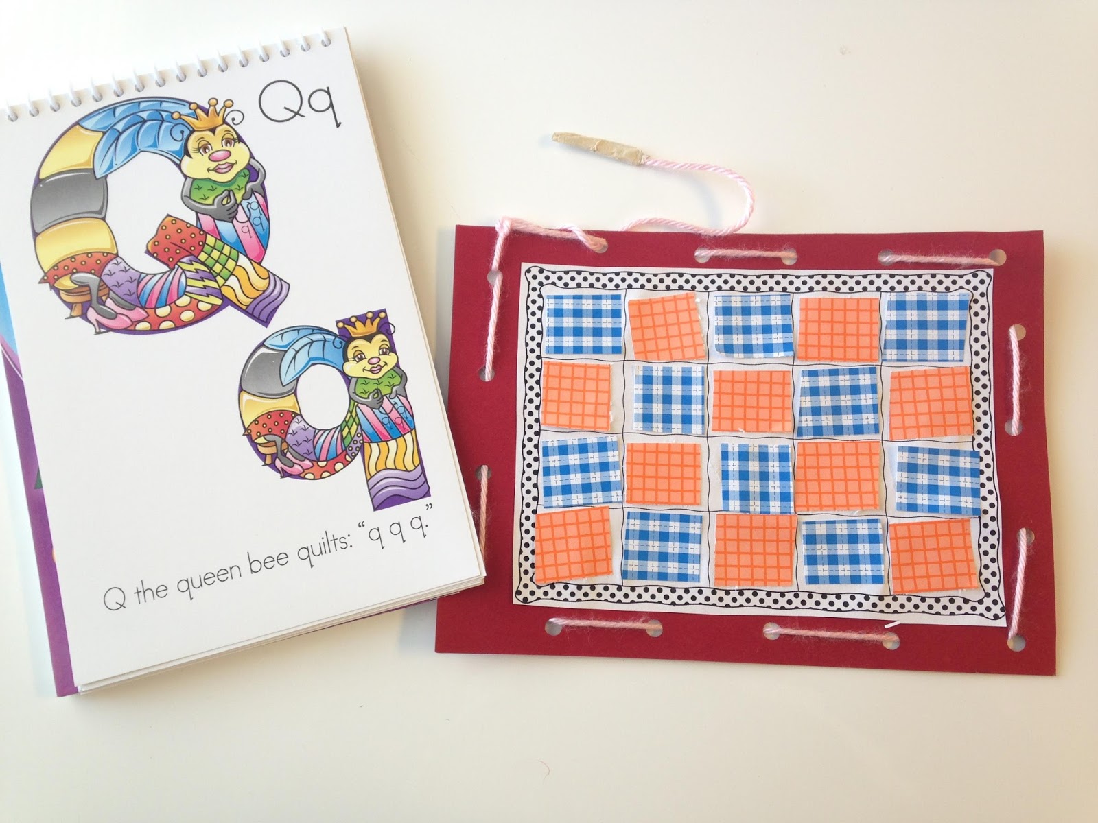 Amazing Action Alphabet: Quilting on Q Day in Preschool