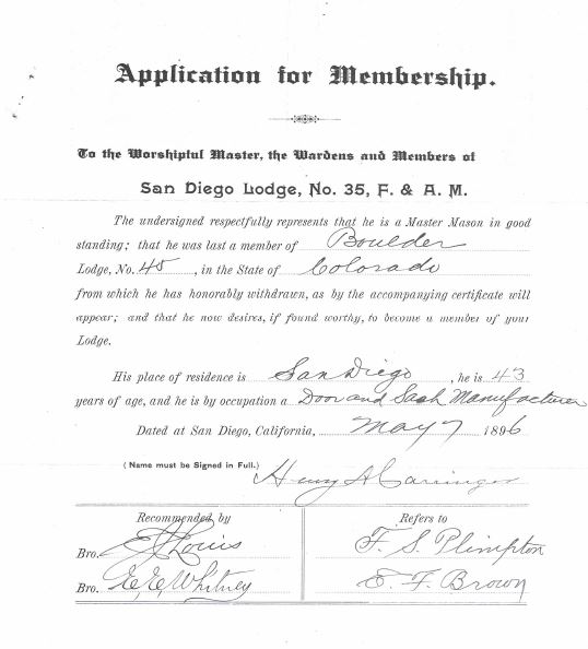 Genea-Musings: Treasure Chest Thursday - 1896 Masonic Lodge Application ...