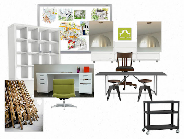 Sherri Cassara Designs: Art studio mood board