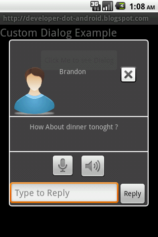 Developer Dot Android: Custom Dialog In Activity