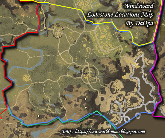 New World: Windsward lodestone map