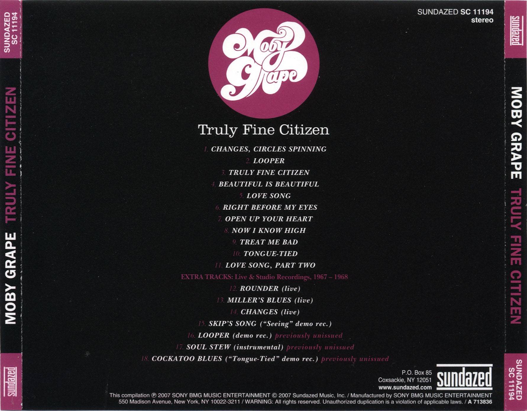 Classic Rock Covers Database: Moby Grape - Truly Fine Citizen (1969)