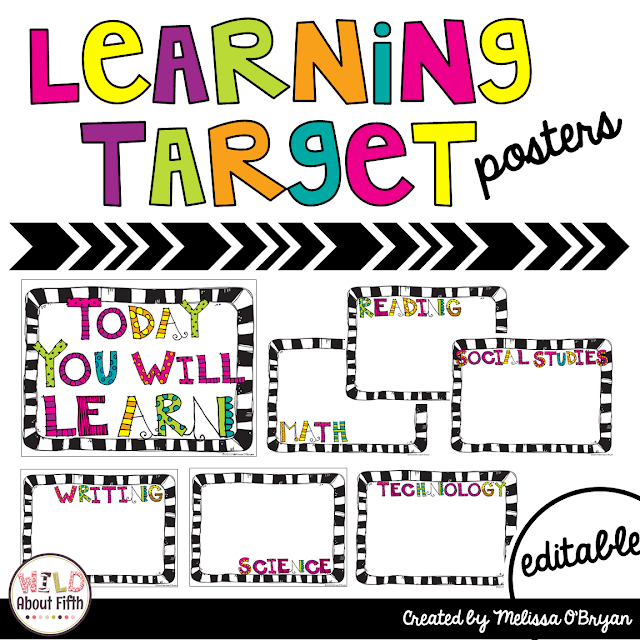 Post Daily Learning Targets to Keep Your Students Focused | Wild about ...