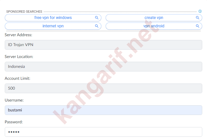 Cara Membuat Akun Trojan VPN Gratis - Kangarif.net