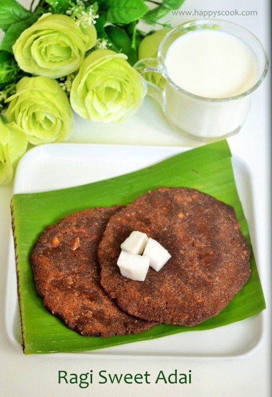 Ragi Sweet Adai Recipe | Finger Millet Sweet Adai | Millet Recipes ...