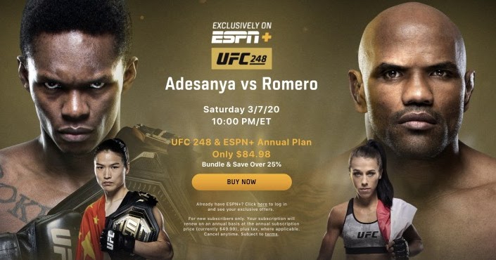 Live Stream Online HD TV: UFC 248 Live Stream