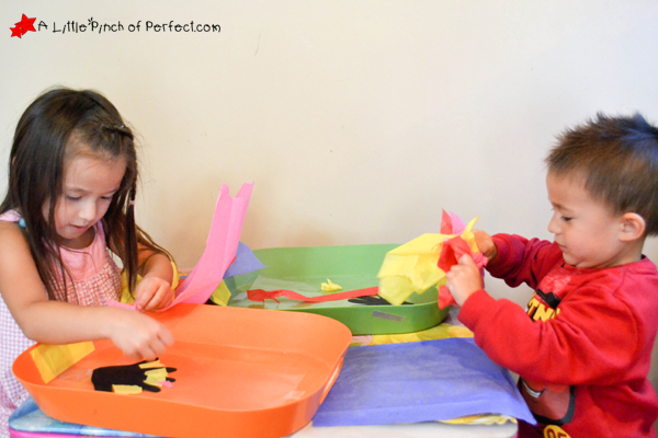 Glowing Sunset Tissue Paper Craft for Kids - A Little Pinch of Perfect