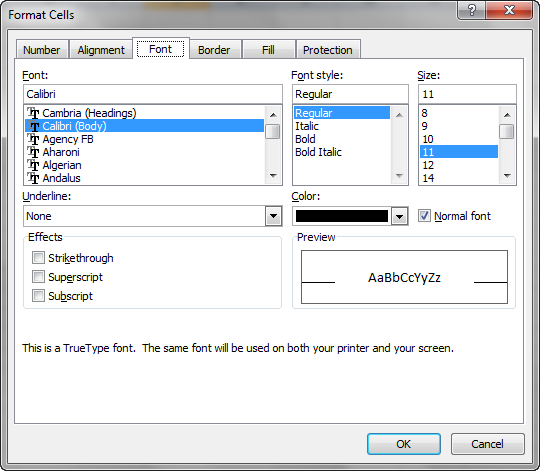 Format Cell Excel Font Format Cell Excel Font